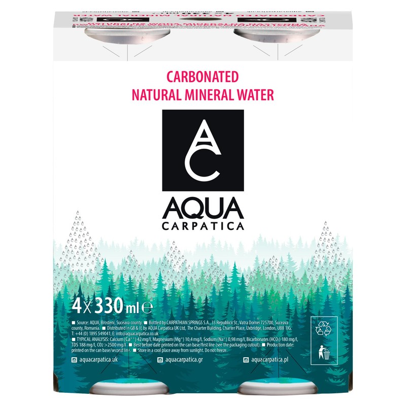 Aqua Carpatica Sparkling Natural Mineral Water - Ocado
