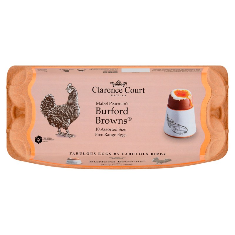 Clarence Court Burford Brown 10 Mixed Size Free Range Eggs - Ocado