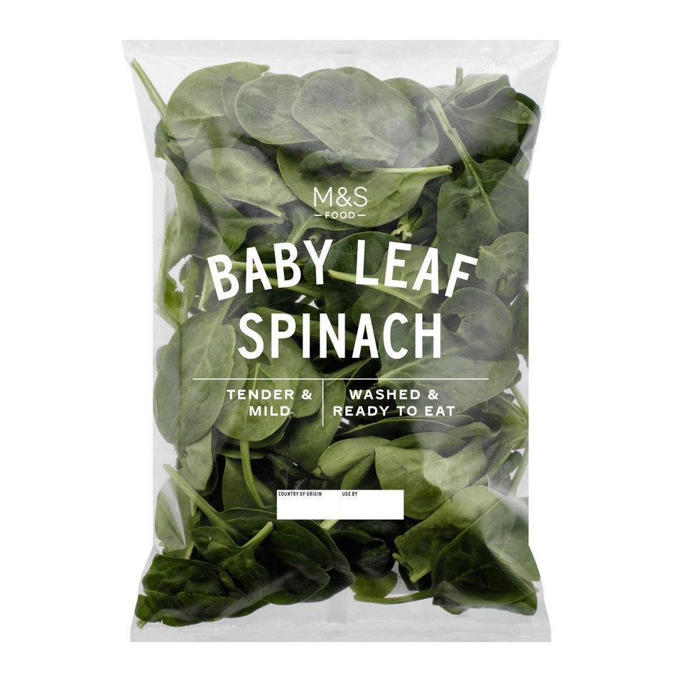 M&S Spinach Washed & Ready to Eat - Ocado