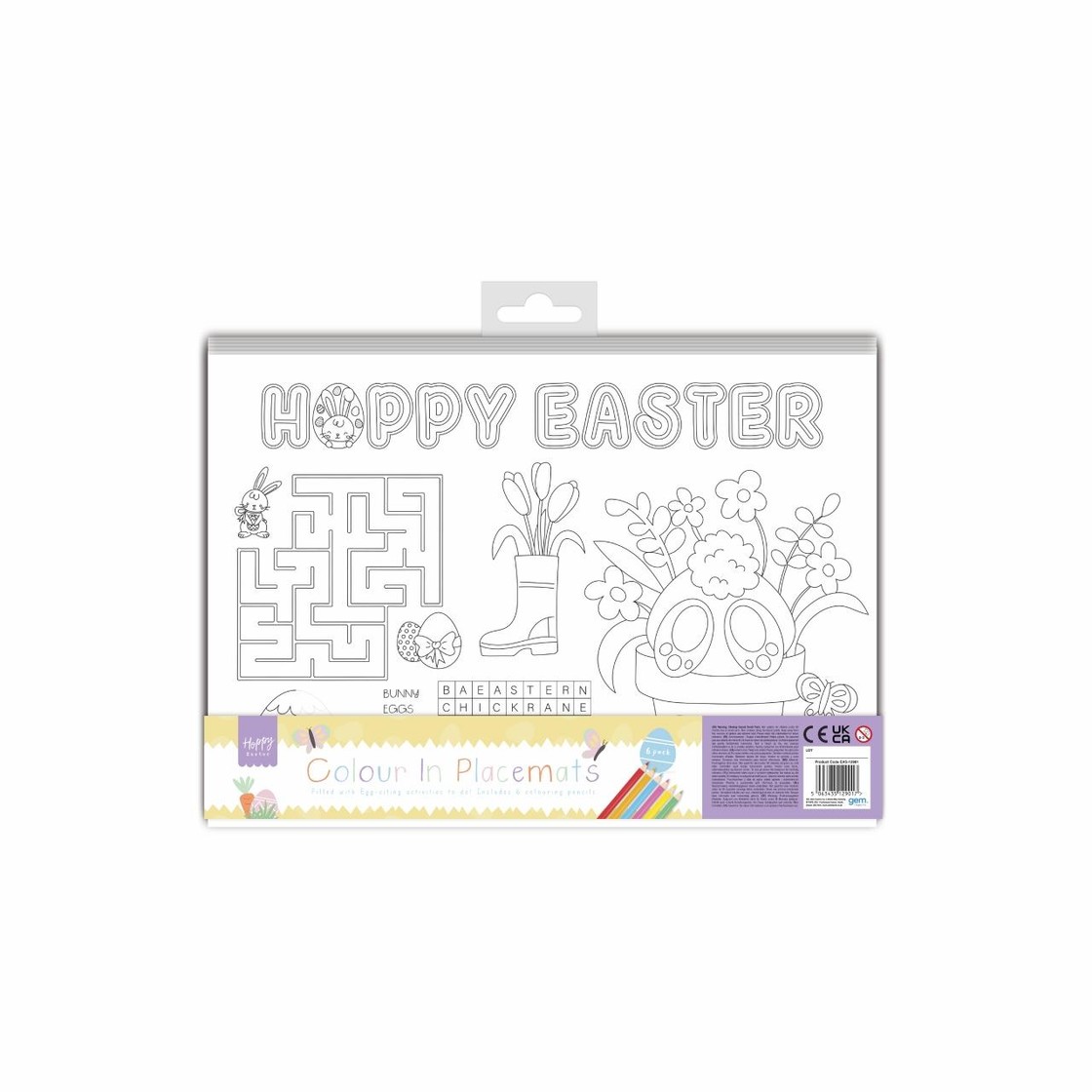 Hoppy Easter Colour In Your Own Placemats - Ocado