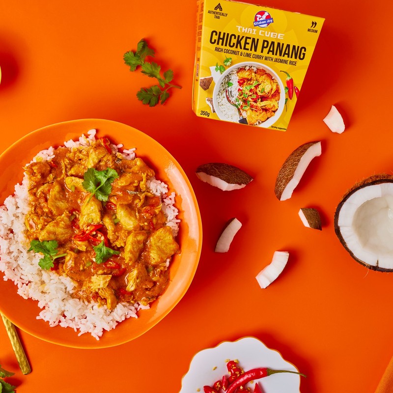 Kitchen Joy Chicken Panang Rich Coconut & Lime Curry with Jasmine Rice ...