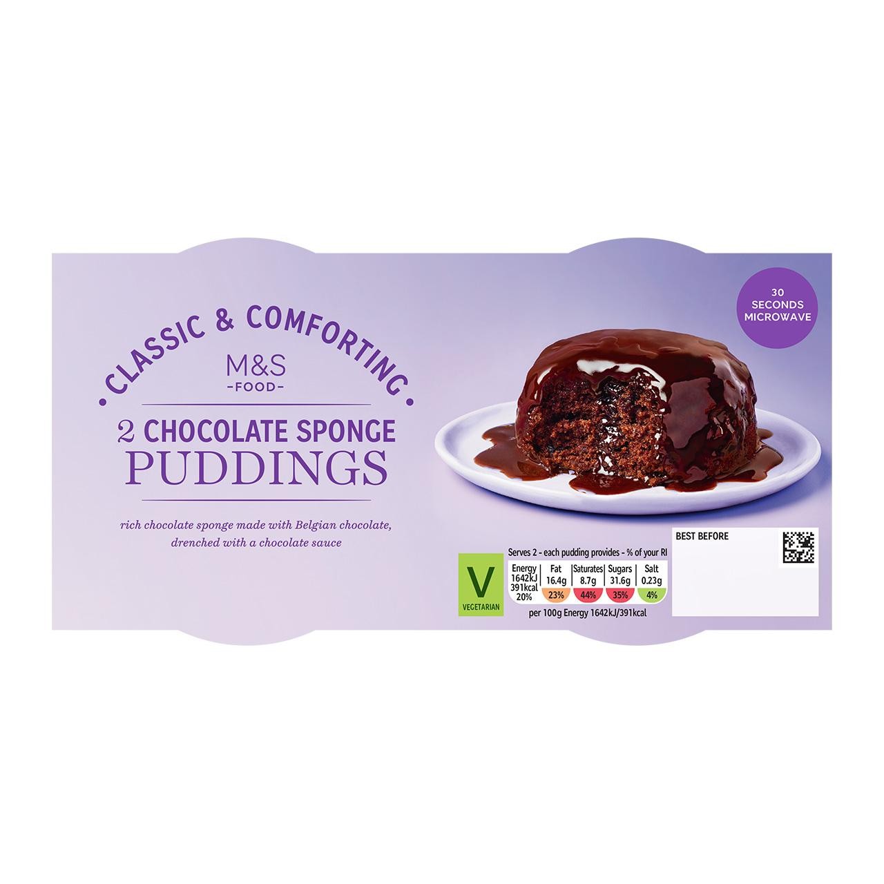 M&S 2 Chocolate Sponge Puddings - Ocado