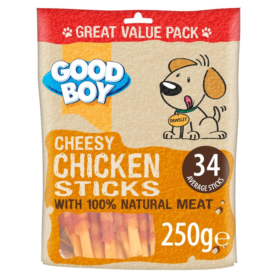 Good Boy Pawsley Dog Treats Cheesy Chicken Sticks - Ocado