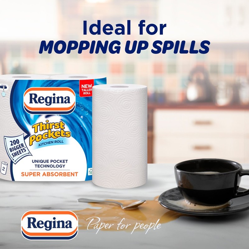 Regina Thirst Pockets Kitchen Roll - Ocado