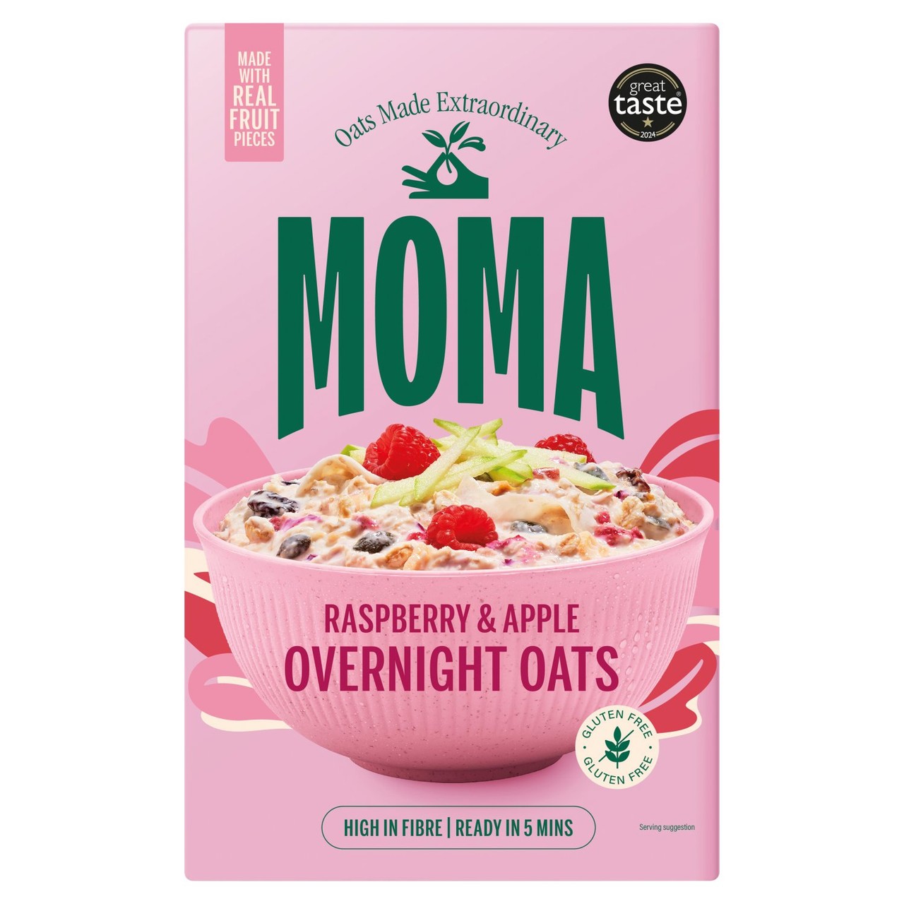 MOMA Raspberry & Apple Overnight Oats Gluten Free - Ocado