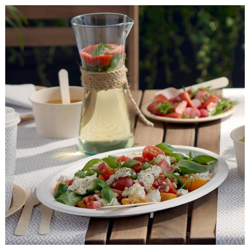 White Microwaveable Buffet Platters - Ocado