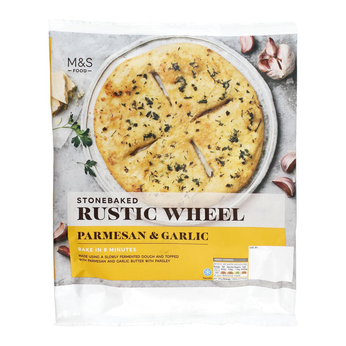 M&S Parmesan & Garlic Rustic Bread Wheel - Ocado