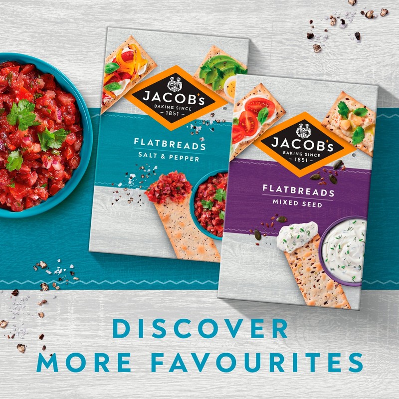 Jacob's Flatbread Salt & Pepper Crackers - Ocado