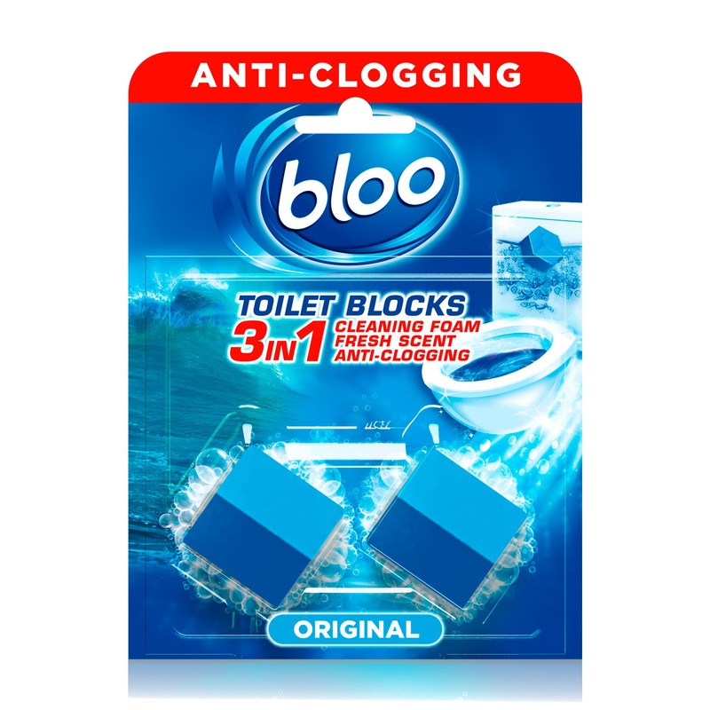 Bloo Original Blue Toilet Rim Blocks - Ocado