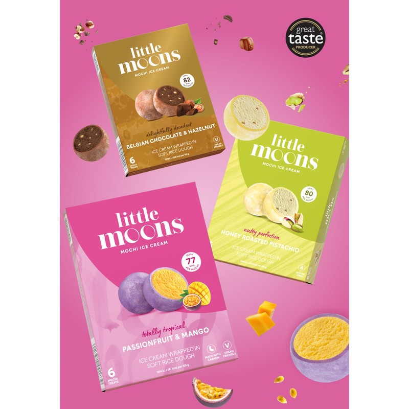 Little Moons Lychee & Raspberry Mochi Ice Cream - Ocado
