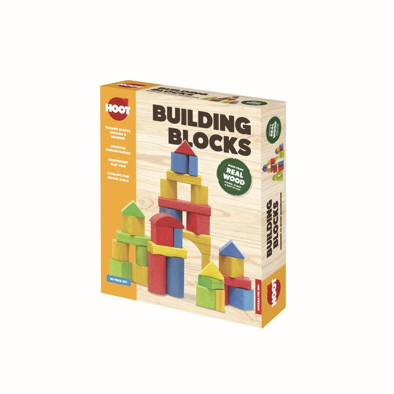 Hoot Wooden Building Blocks - Ocado