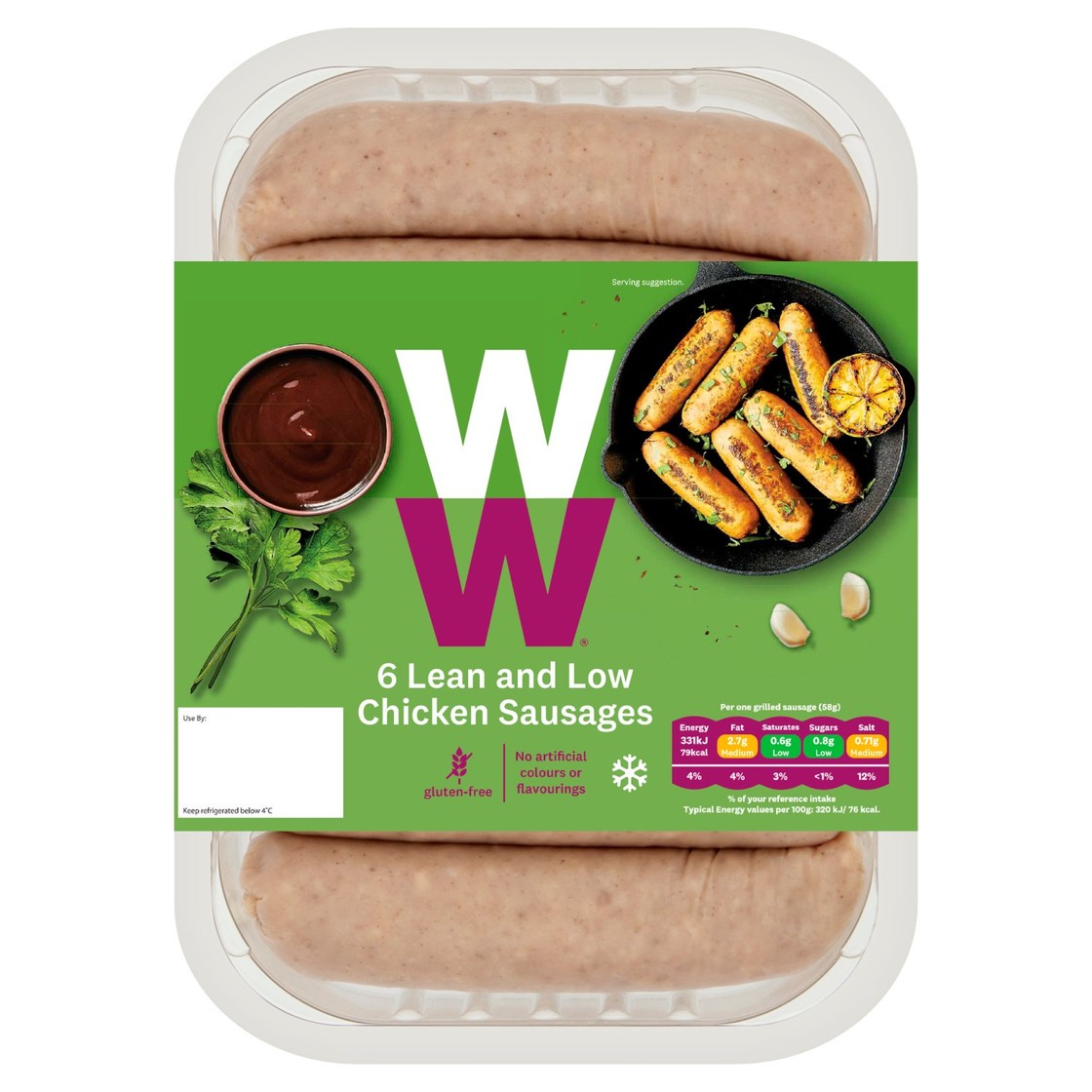 Weight Watchers Lean & Low Chicken Sausages - Ocado