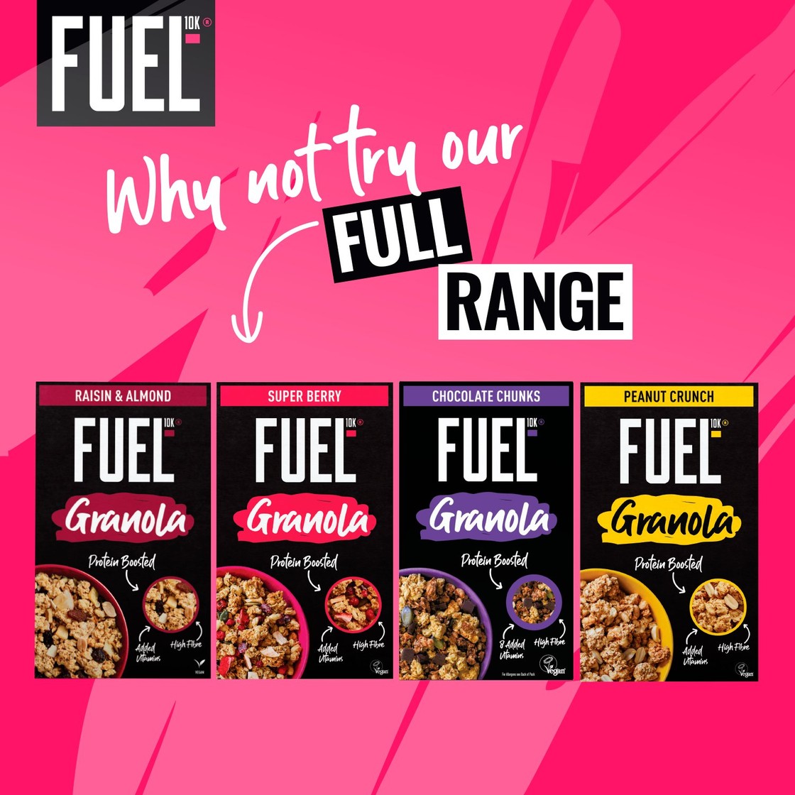 FUEL 10K Super Berry Protein Granola Breakfast Cereal - Ocado
