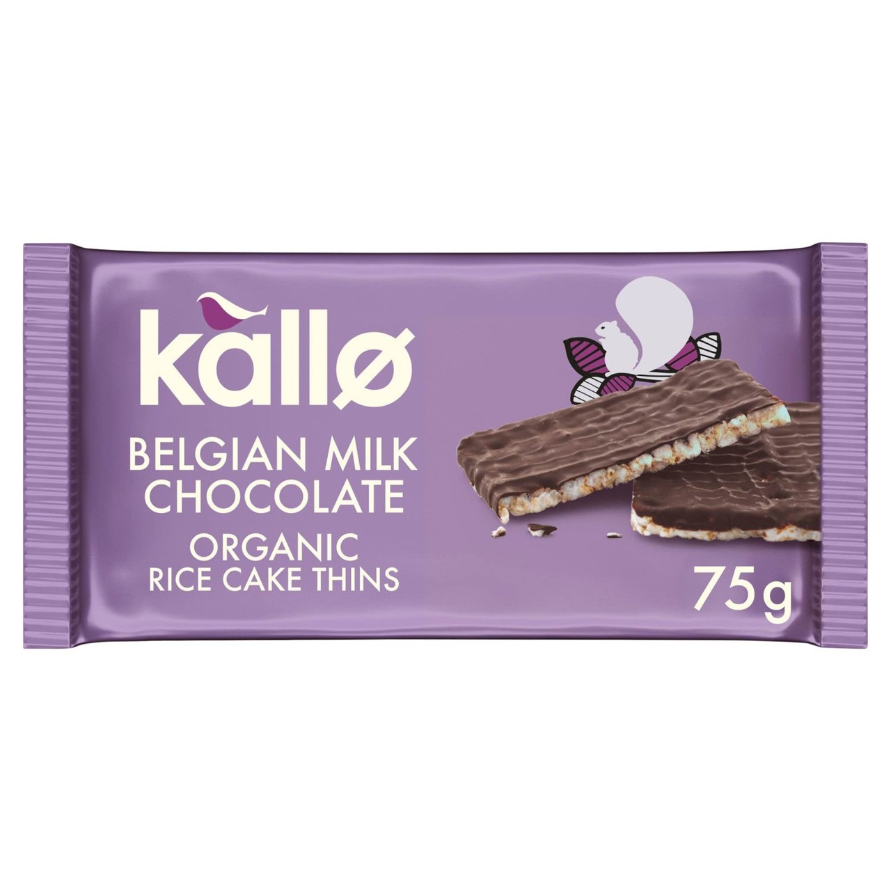 Kallo Belgian Milk Chocolate Organic Rice Cake Thins - Ocado