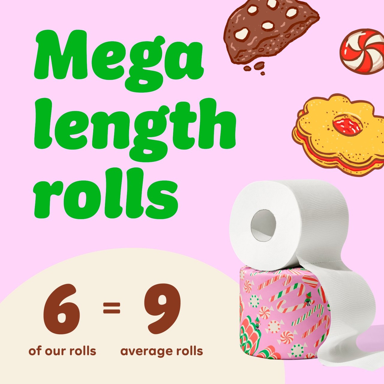 Who Gives A Crap Extra Soft Christmas Edition Mega Rolls - Ocado