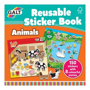 Galt Animals Reusable Sticker Book - Ocado
