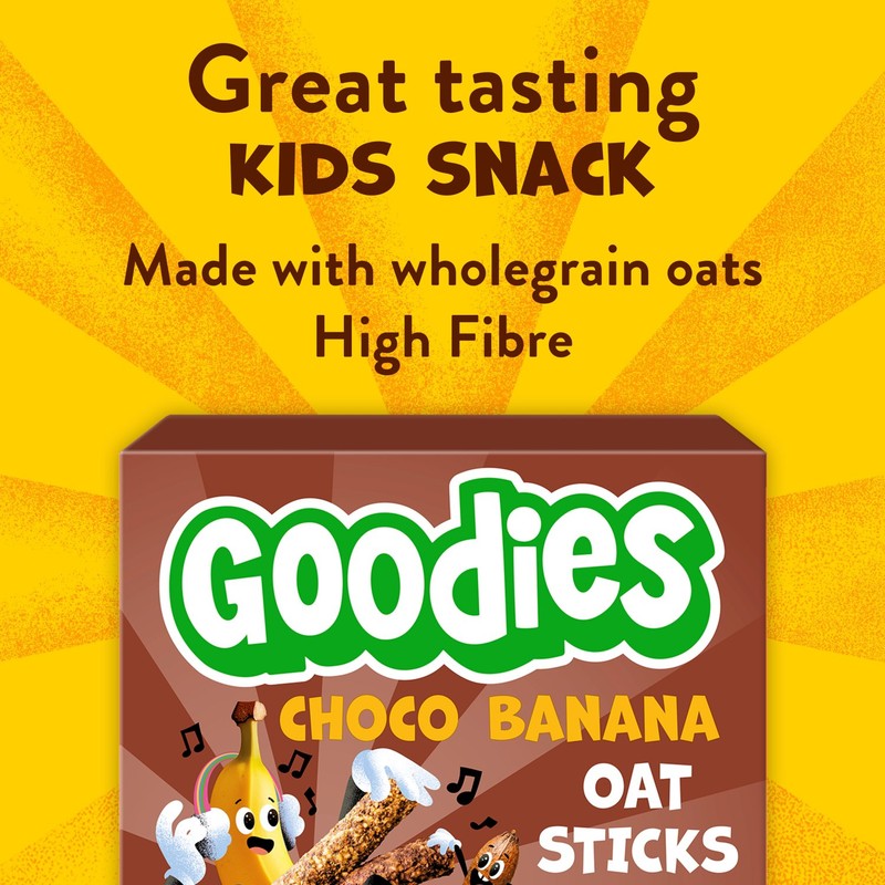 Goodies Kids Snack Chocolate & Banana Oaty Bars Twin Stix Multipack - Ocado