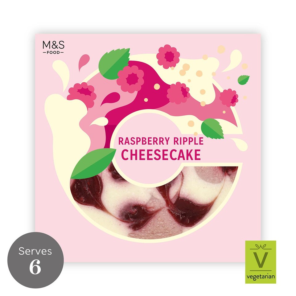 M&S Raspberry Ripple Cheesecake - Ocado