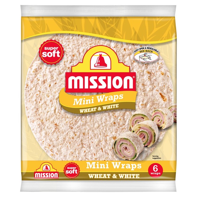 Mission Wheat & White Mini Tortilla Wraps - Ocado