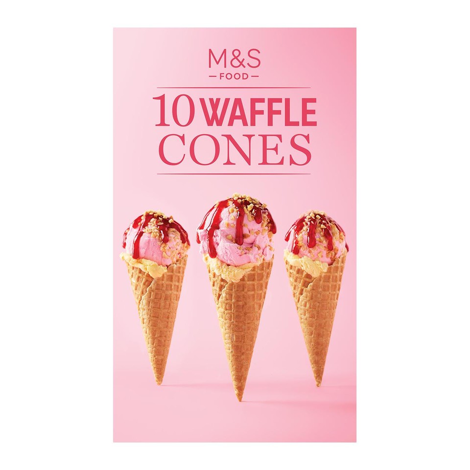 M&S 10 Waffle Cones - Ocado