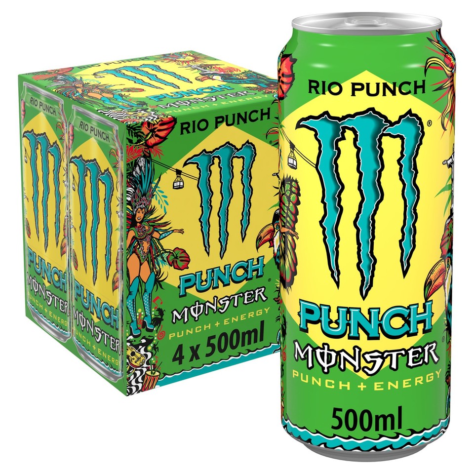 Monster Energy Drink Rio Punch 4 x 500ml - Ocado