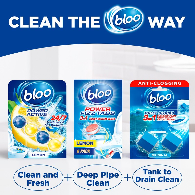 Bloo Original Blue Toilet Rim Blocks - Ocado