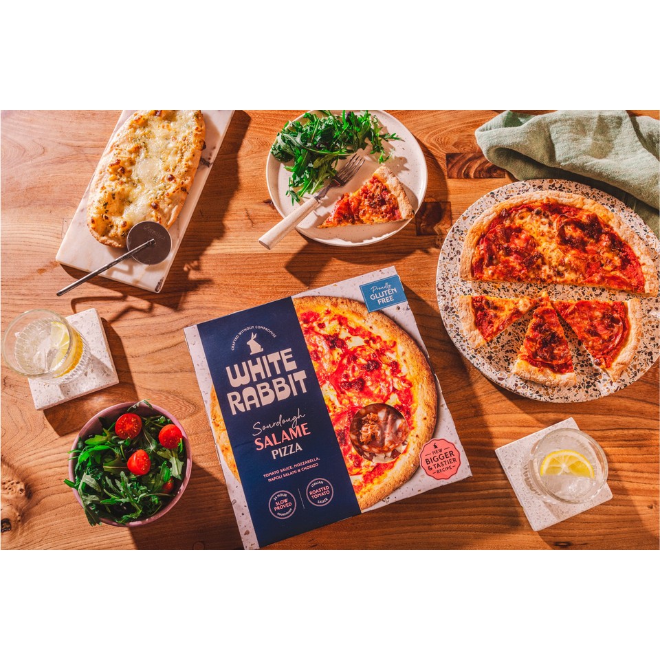 White Rabbit Gluten Free Sourdough Salame Pizza - Ocado