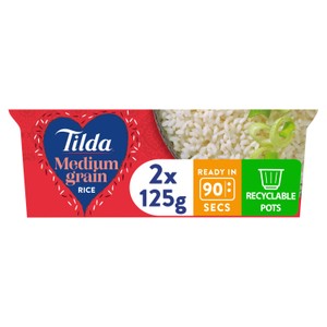 Tilda Pots Medium Grain Rice - Ocado