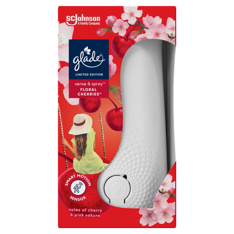 Glade Sense & Spray Holder & Refill, Floral Cherries - Ocado