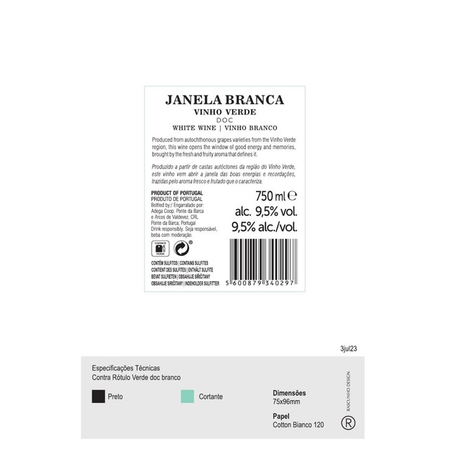 Janela Branca Vinho Verde - Ocado