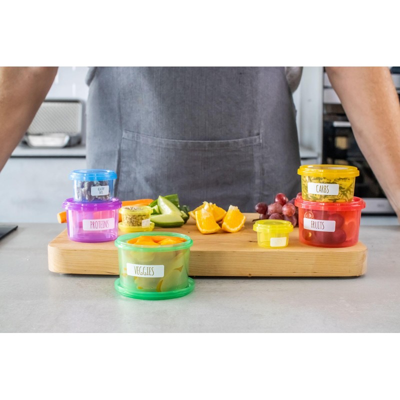 KitchenCraft Stacking Portion Control Storage Pots - Ocado