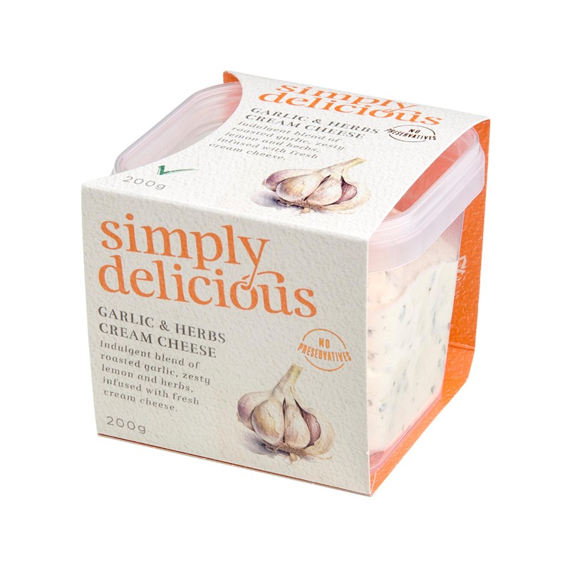 Simply Delicious Garlic & Herb Cream Cheese - Ocado