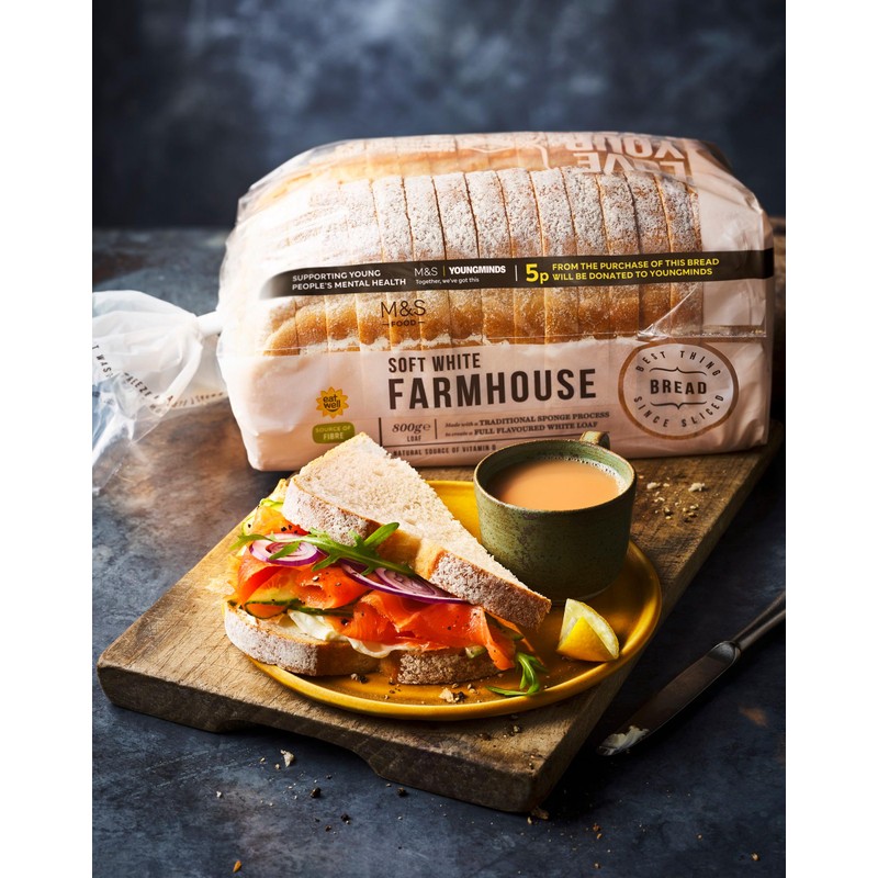 M&S Soft White Farmhouse Bread Loaf - Ocado