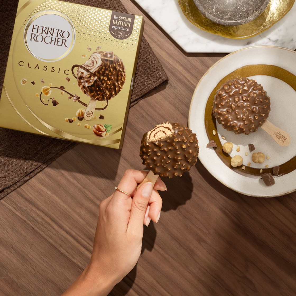 Ferrero Rocher Hazelnut Ice Cream Sticks - Ocado