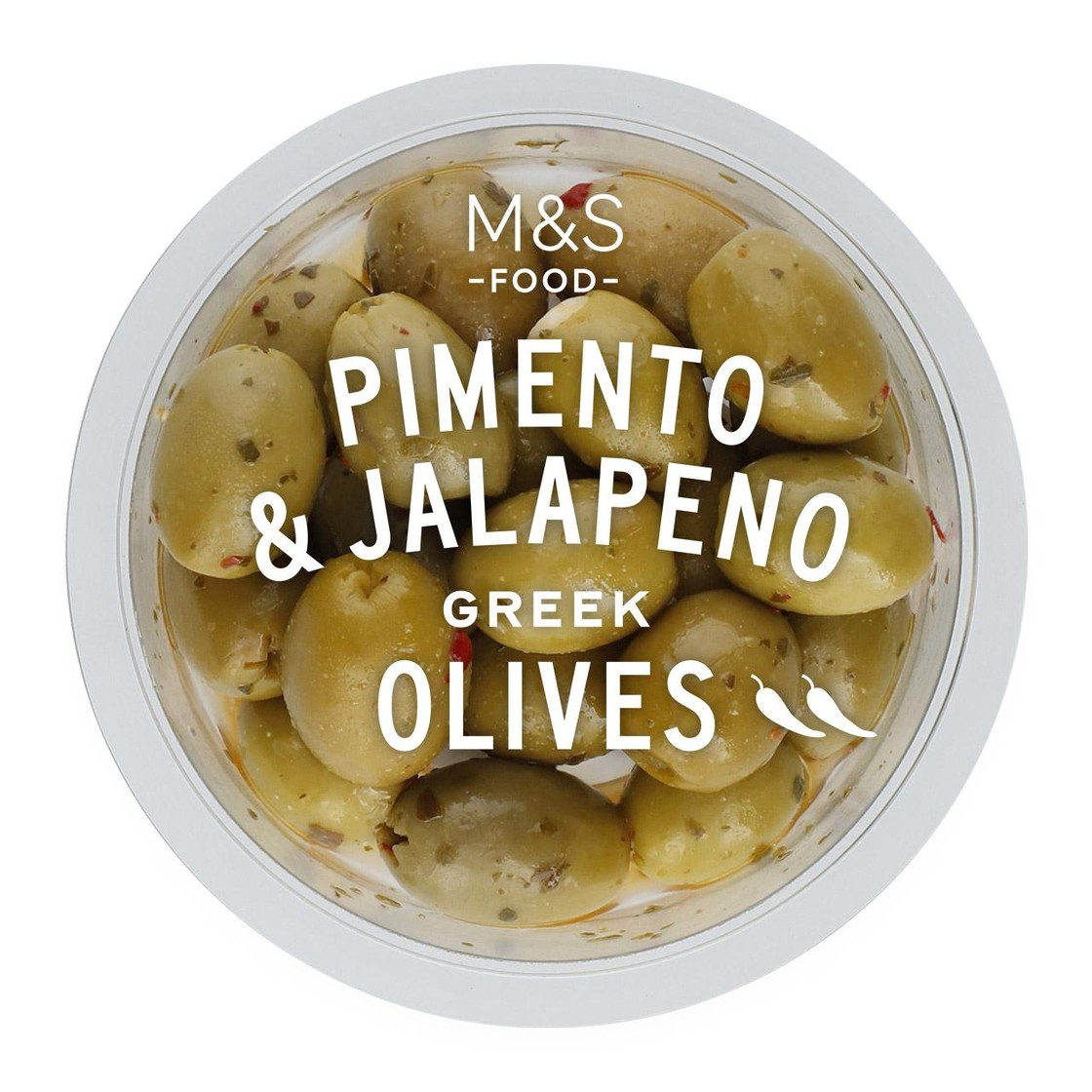 M&S Olives with Garlic, Pimento & Jalapeno - Ocado