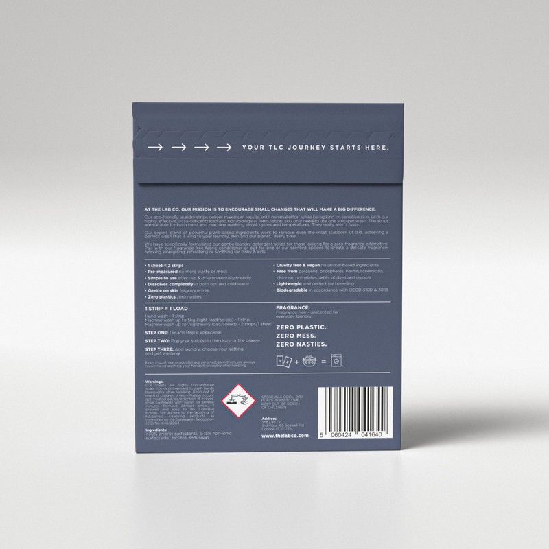The Lab Co. Laundry Detergent Sheets Non Bio Relaxing Scent 64 Loads ...