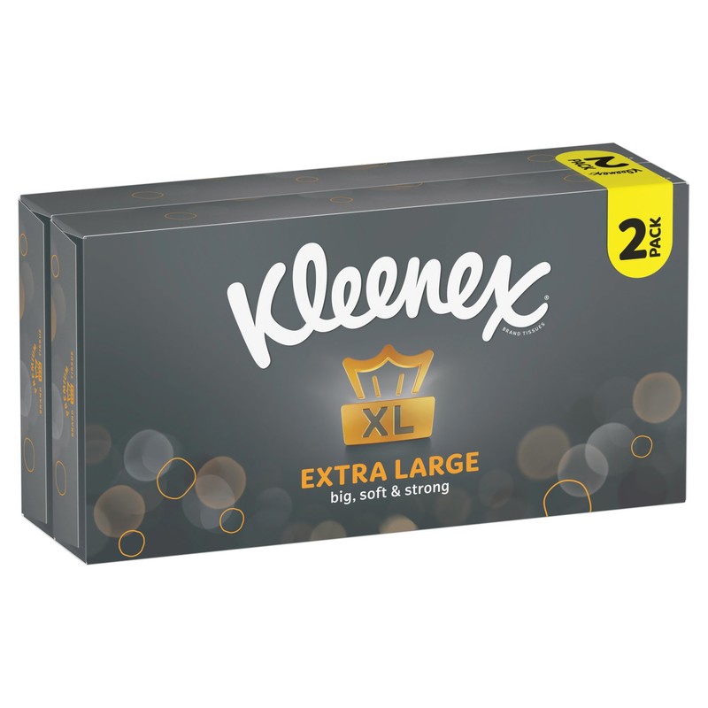 Kleenex Extra Large Facial Tissues - Twin Box - Ocado