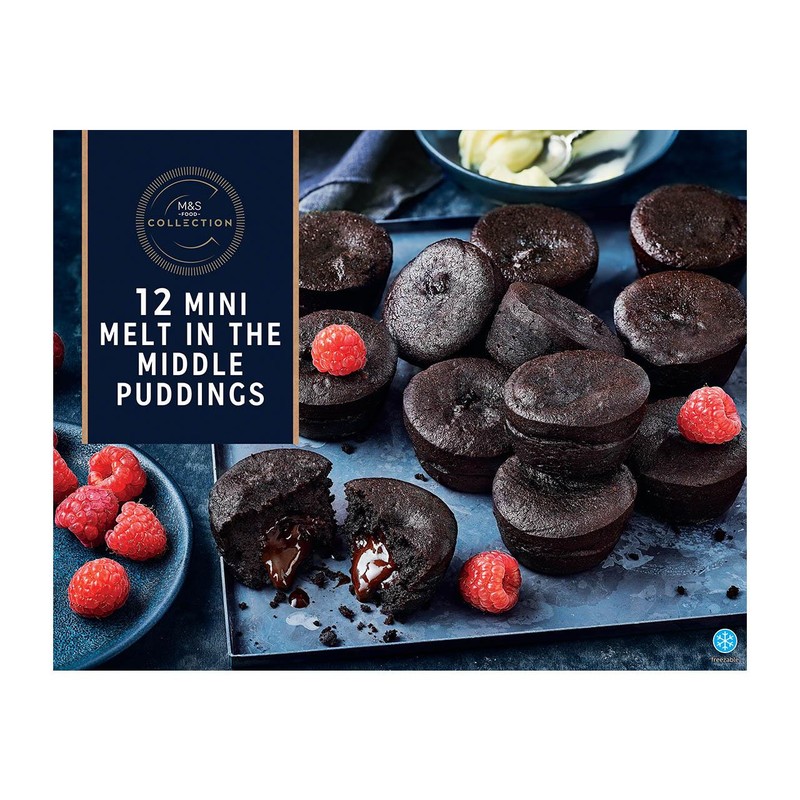 M&S Collection 12 Chocolate Melt in the Middle Puddings - Ocado