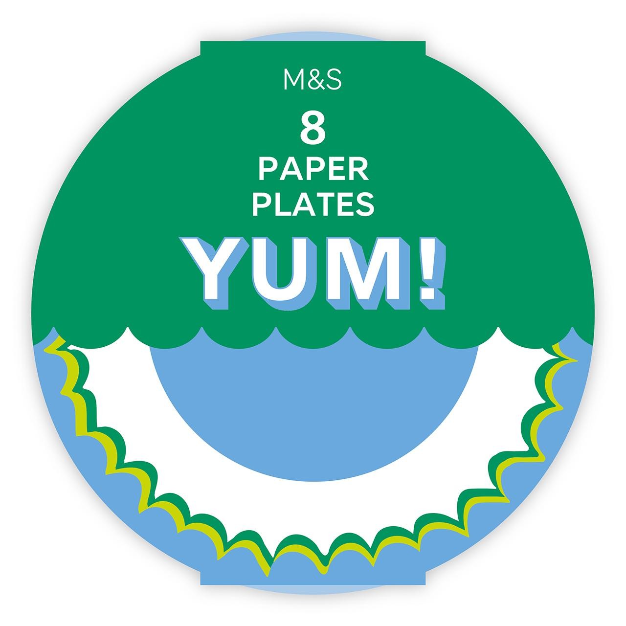 M&S Blue Paper Party Plates - Ocado