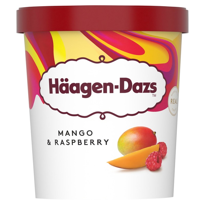 Haagen-Dazs Mango & Raspberry Ice Cream - Ocado