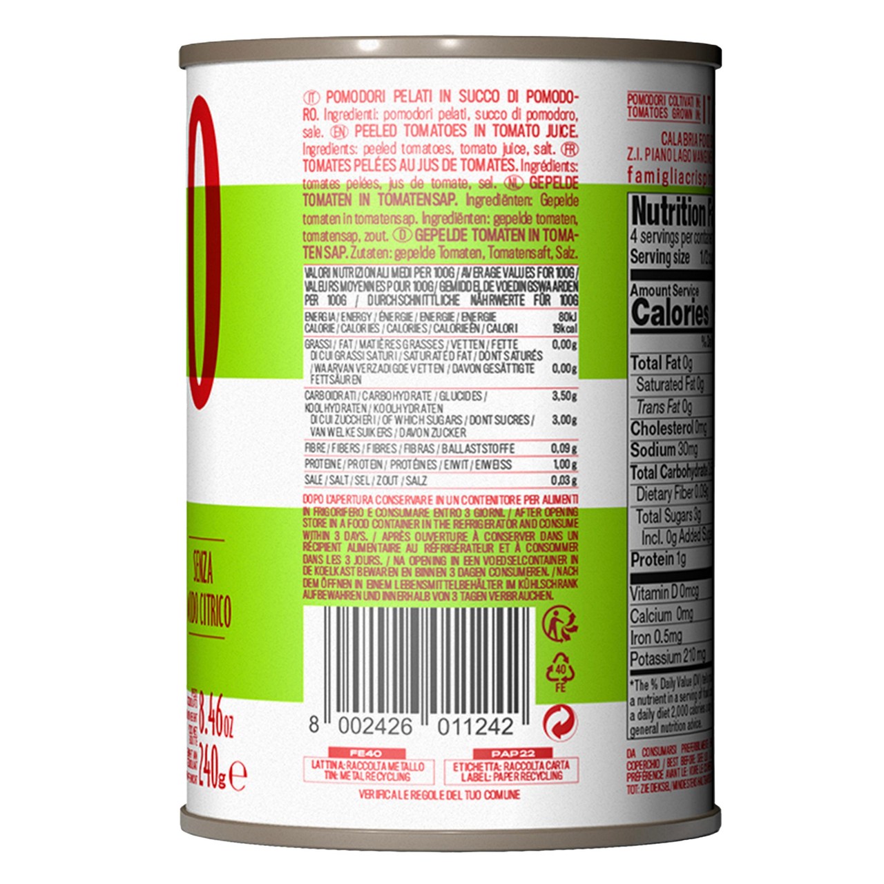 Crispino Pomodori Pelati - Ocado