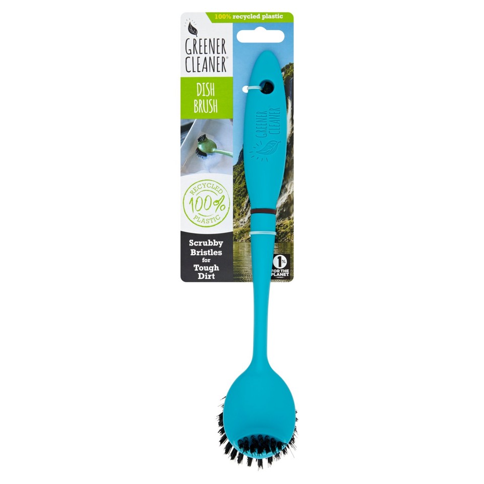 Greener Cleaner 100% Recycled Plastic Dish Brush Turquoise - Ocado