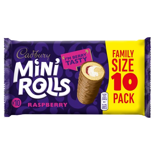 Cadbury Mini Rolls Raspberry Family Size - Ocado