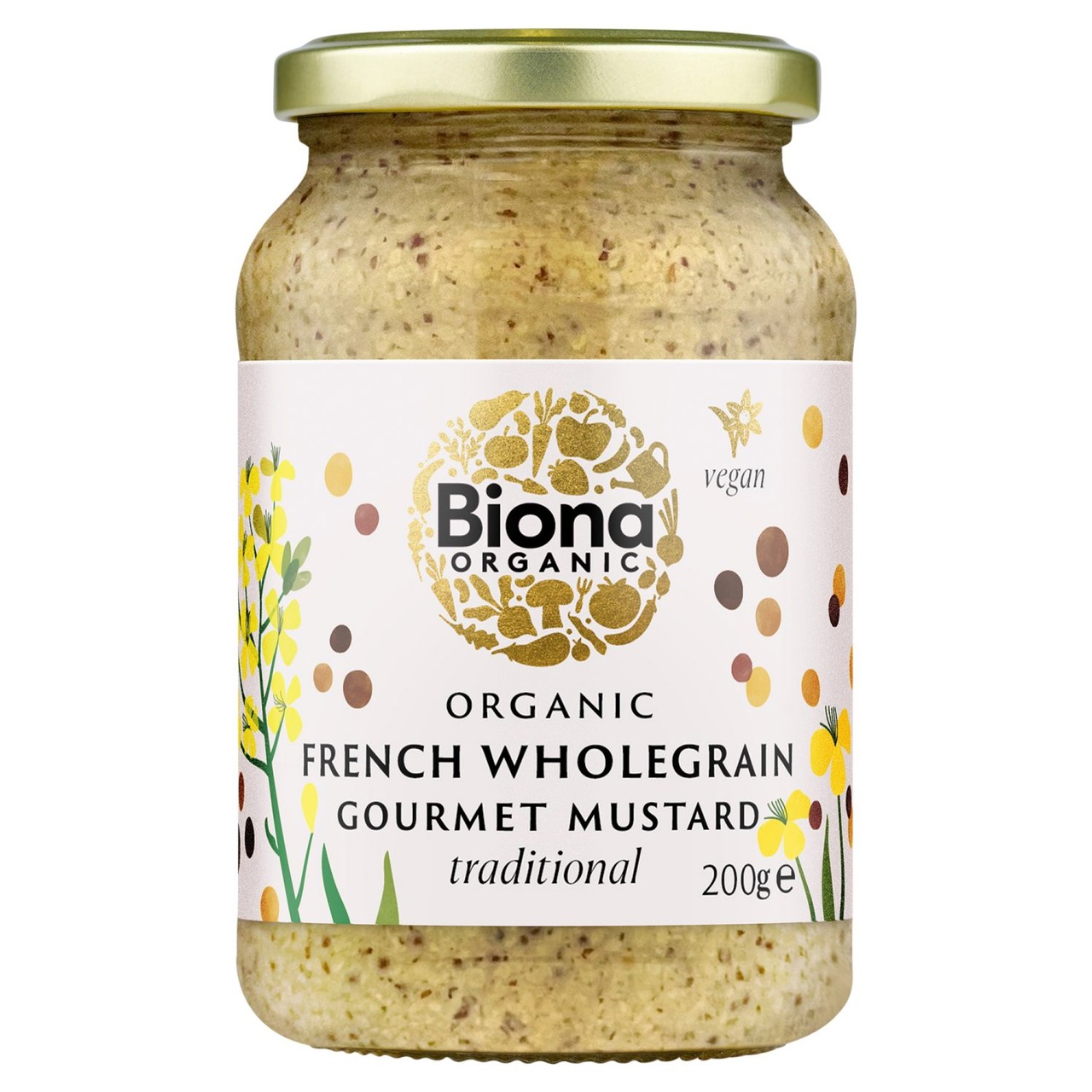 Biona Organic French Wholegrain Mustard - Ocado