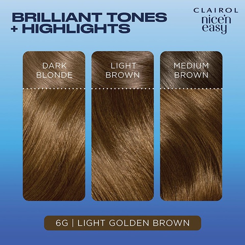 Clairol Nice'n Easy Hair Dye, 6G Light Golden Brown - Ocado