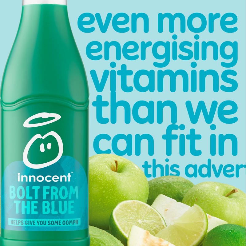 Innocent Plus Blue Bolt, Guava & Lime Juice with Vitamins - Ocado