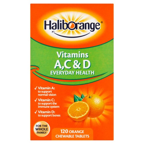 Haliborange Whole Family Vitamin A, C & D Orange Chewable Tablets - Ocado