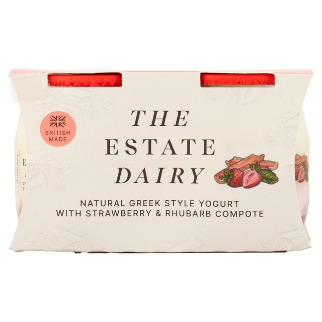 The Estate Dairy Greek Style Yogurt with Strawberry & Rhubarb Compote ...