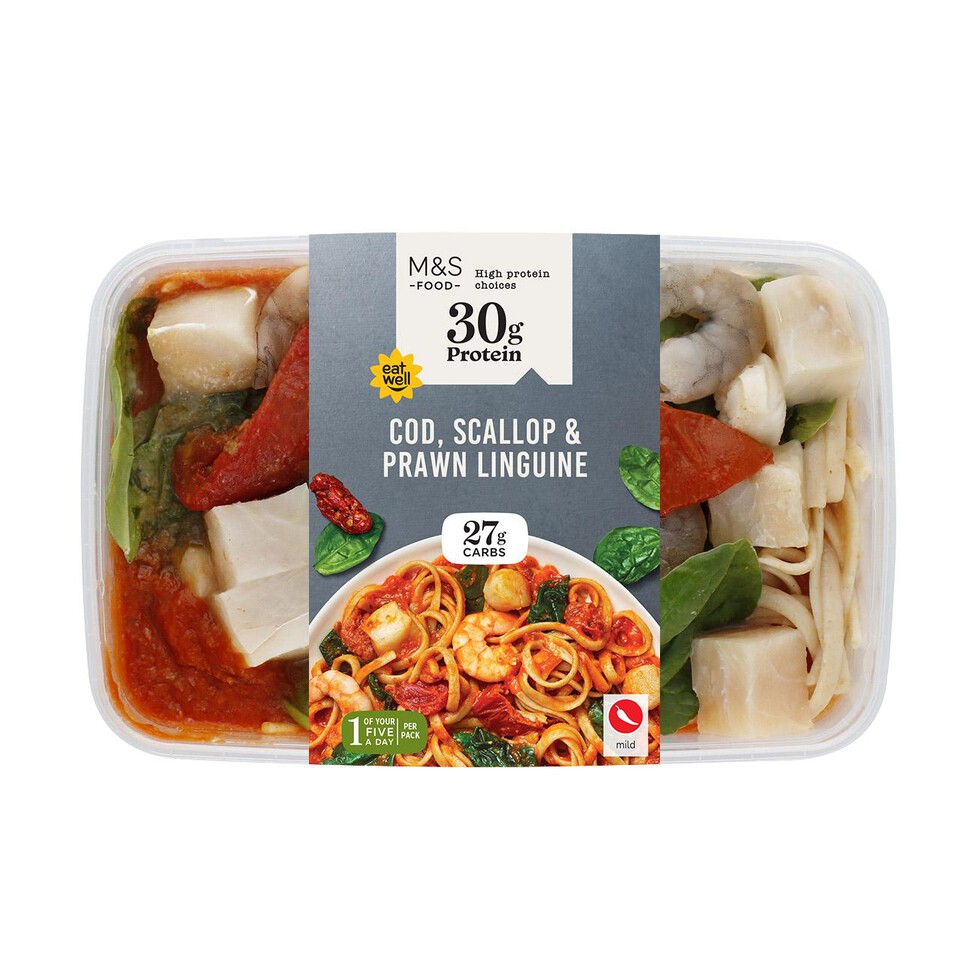 M&S High Protein Cod, Scallop & Prawn Linguine - Ocado