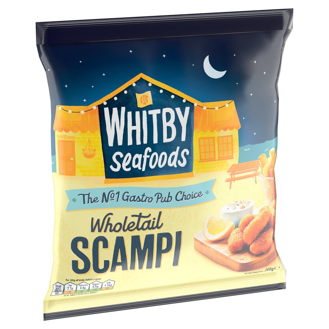 Whitby Seafoods Wholetail Breaded Scampi Frozen - Ocado